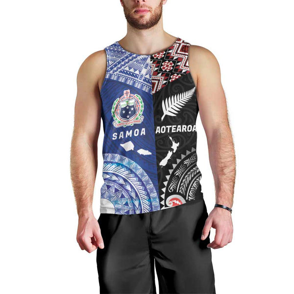 Personalised Aotearoa and Samoa Together Men Tank Top Tatau Art Tattoos ...