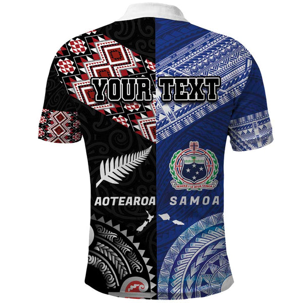 Personalised Aotearoa and Samoa Together Polo Shirt Tatau Art Tattoos ...