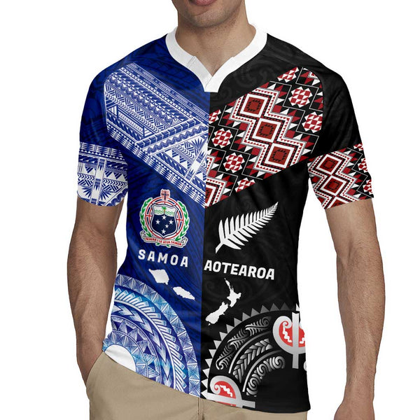 Personalised Aotearoa and Samoa Together Rugby Jersey Tatau Art Tattoos ...