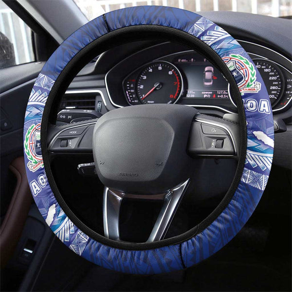 Aotearoa and Samoa Rugby Steering Wheel Cover Maori Warrior and Teuila ...