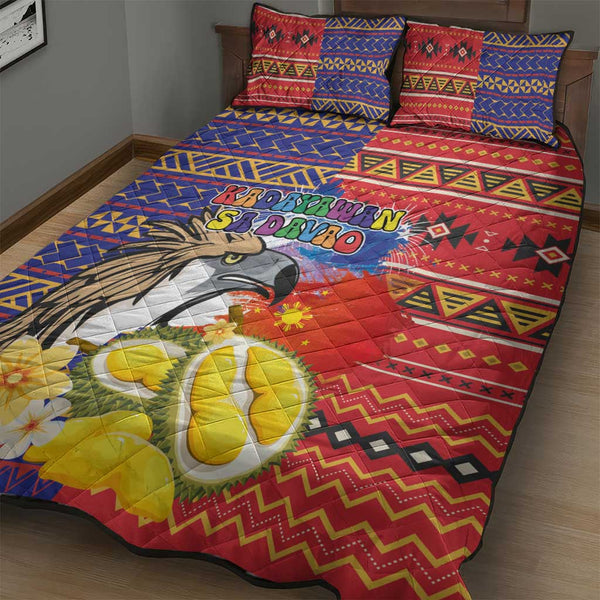 Philippines Kadayawan Quilt Bed Set Filipino Eagle Durian with ...