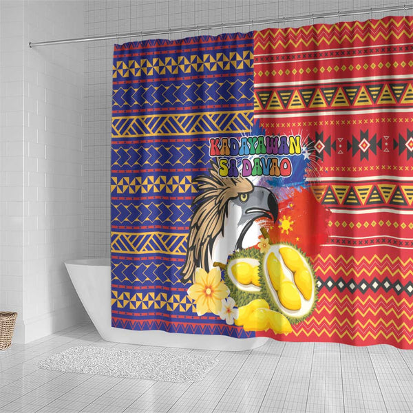 Philippines Kadayawan Shower Curtain Filipino Eagle Durian with ...