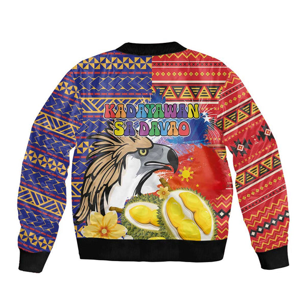 Philippines Kadayawan Sleeve Zip Bomber Jacket Filipino Eagle Durian ...