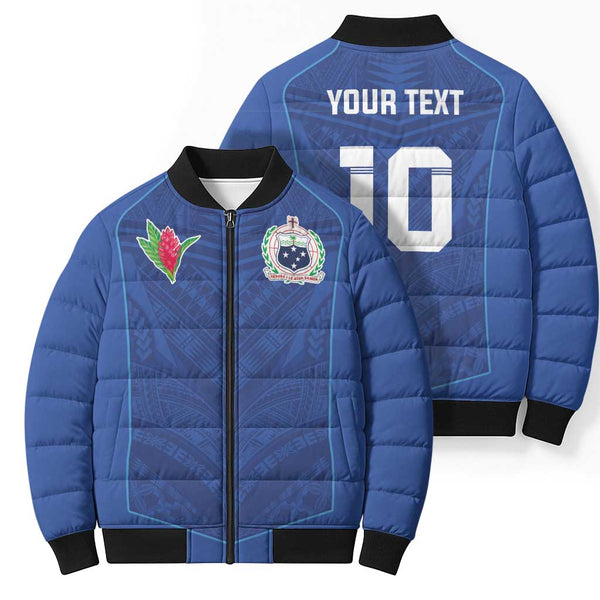 Custom Samoa Rugby Bomber Puffer Jacket Tatau Tribal Motifs Sporty ...