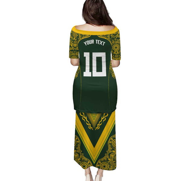 Australia Rugby Custom Puletasi Aboriginal Art Sporty Style LT03