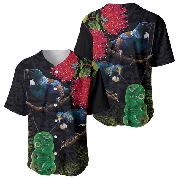 New Zealand Tui Baseball Jersey Guardians of the Hei Tiki - Maori Art ...