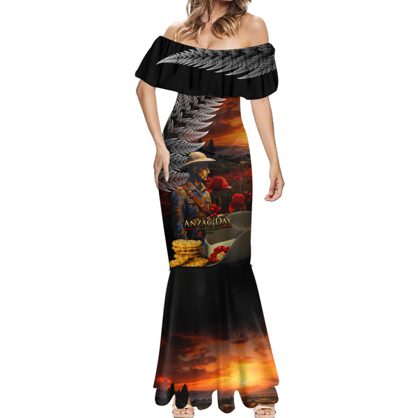 Slouch Hat and Biscuits ANZAC Mermaid Dress with Soldier Silver Fern LT03