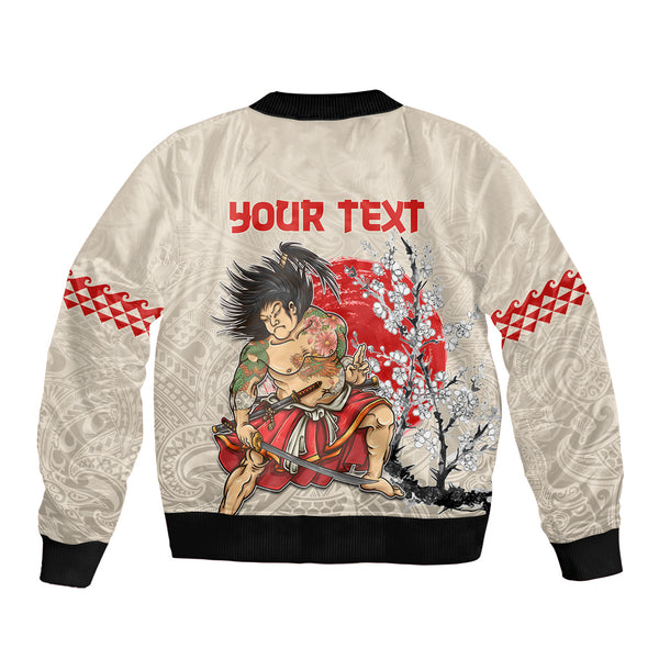 Personalised Japanese Culture Hawaii Style Bomber Jacket Japanese ...