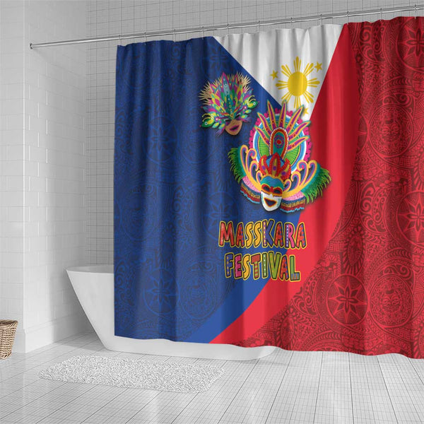 Philippines MassKara Shower Curtain Filipino Carnival Mask and ...
