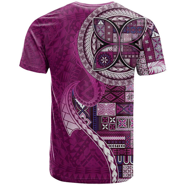 Samoan Siapo Art Tattoo Polynesian Pattern T Shirt Pink Color LT03