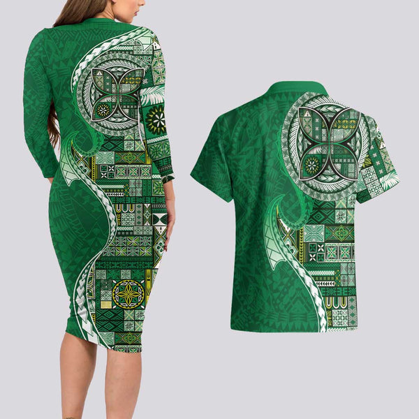 Samoan Siapo Art Tattoo Polynesian Pattern Couples Matching Long Sleeve ...
