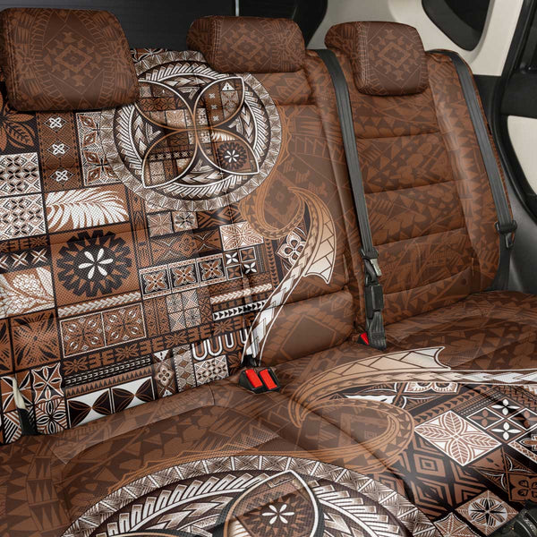 Samoan Siapo Art Tattoo Polynesian Pattern Back Car Seat Cover Brown ...