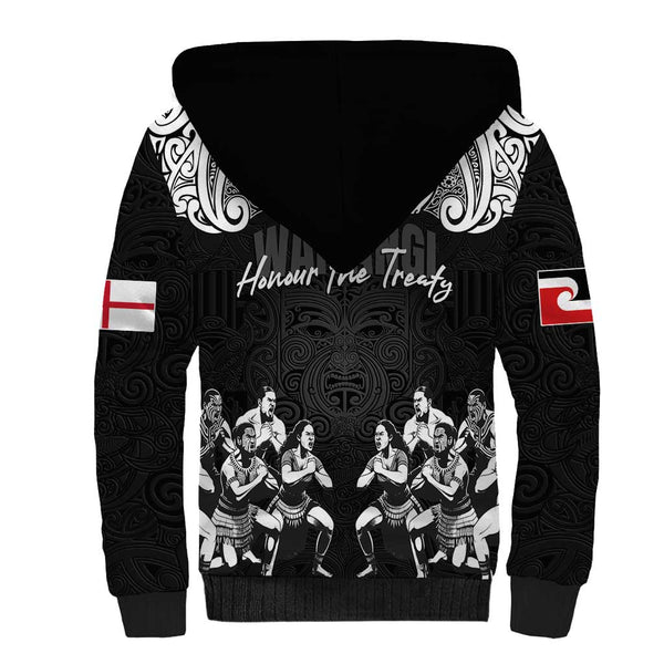 Aotearoa Waitangi Day - Toitu Te Tiriti Sherpa Hoodie New Zealand Honour the Treaty LT03