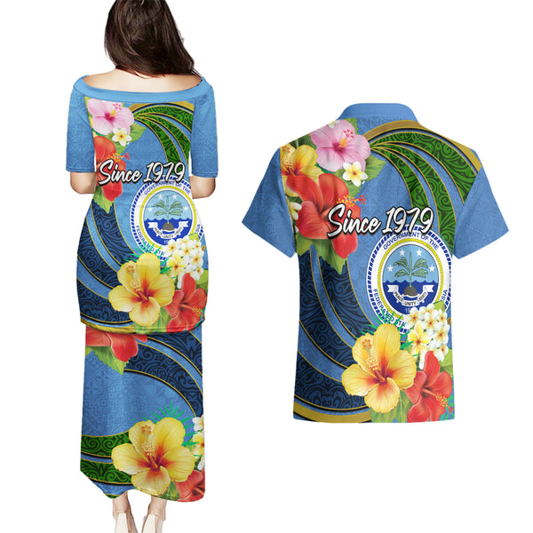 Micronesia Constitution Day Couples Matching Puletasi and Hawaiian ...