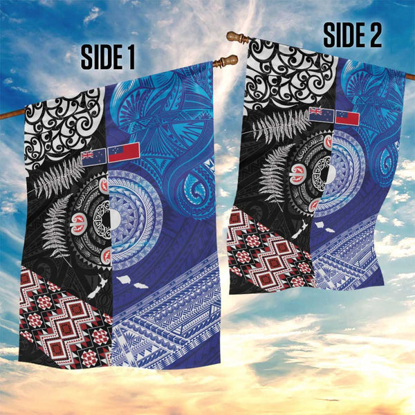 Samoa and Aotearoa Together Garden Flag Tatau Art Tattoos-Taniko and ...