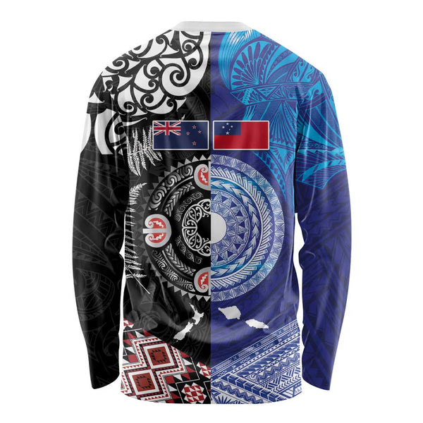 Samoa and Aotearoa Together Long Sleeve Shirt Tatau Art Tattoos-Taniko ...