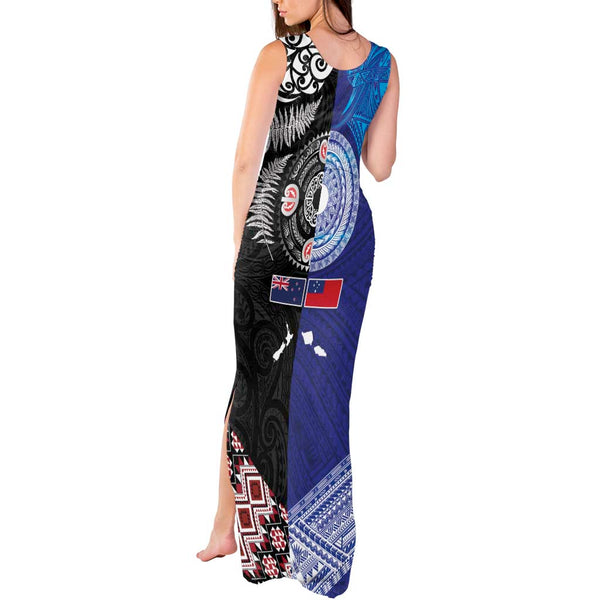 Samoa and Aotearoa Together Tank Maxi Dress Tatau Art Tattoos-Taniko ...