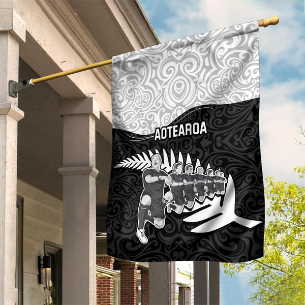 New Zealand World Cup 2023 Garden Flag Aotearoa Haka Rugby with Silver ...