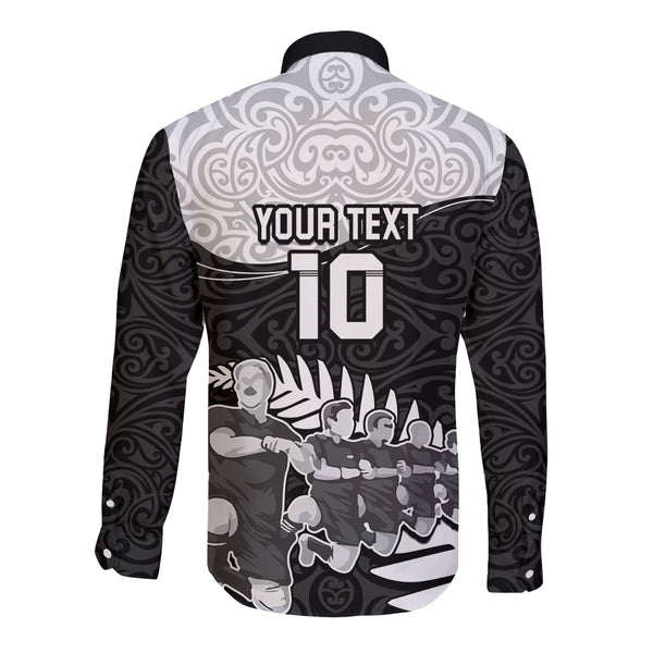 Custom New Zealand World Cup 2023 Long Sleeve Button Shirt Aotearoa ...