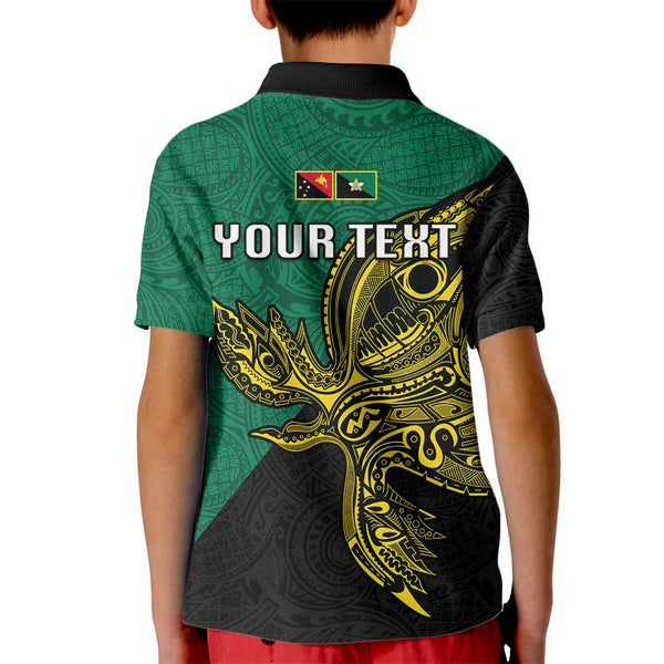 Custom Papua New Guinea Enga Province Kid Polo Shirt PNG Birds Of ...