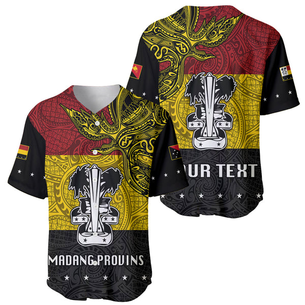 Custom Papua New Guinea Madang Province Baseball Jersey PNG Birds Of ...