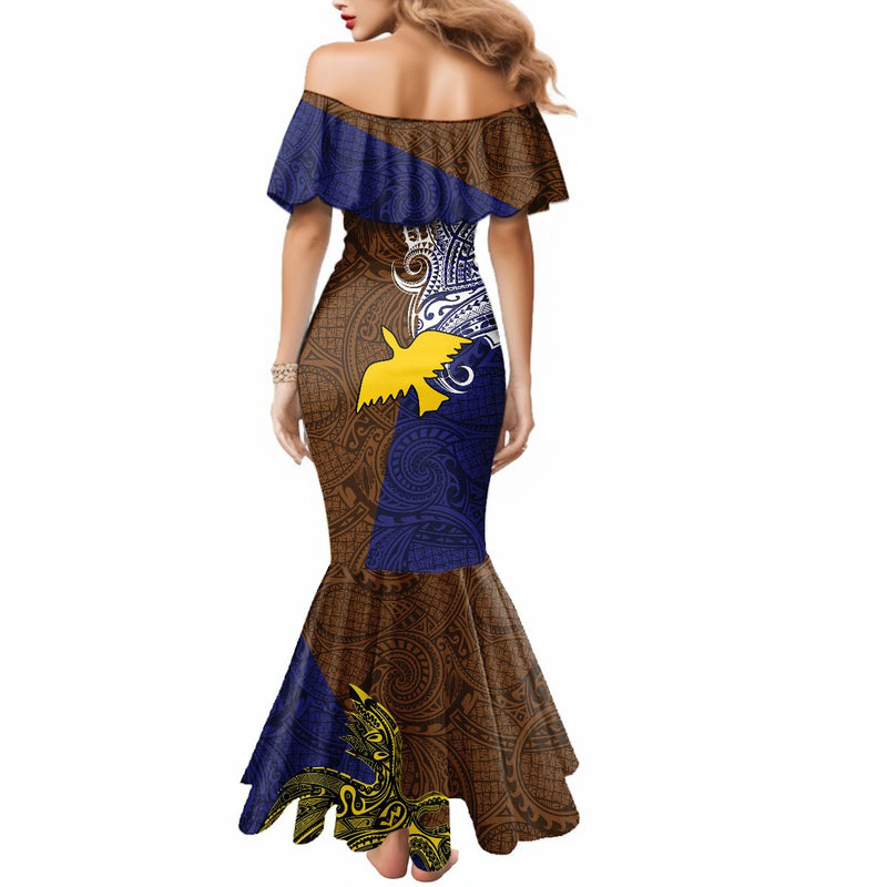Custom Papua New Guinea Manus Province Mermaid Dress PNG Birds Of ...