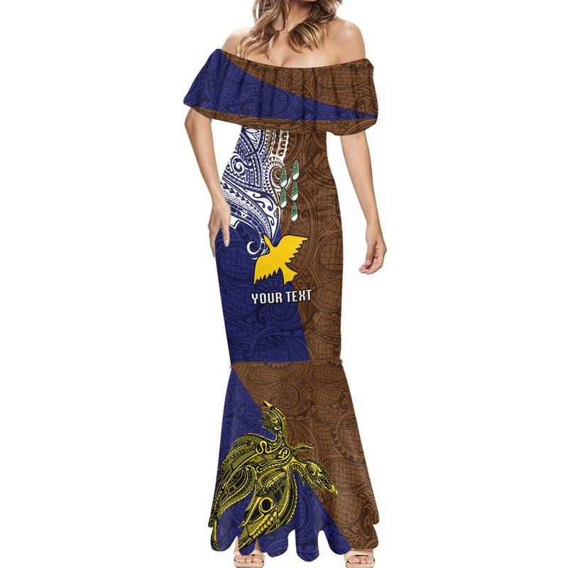 Custom Papua New Guinea Manus Province Mermaid Dress PNG Birds Of ...