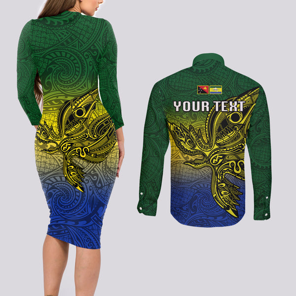 Custom Papua New Guinea Morobe Province Couples Matching Long Sleeve ...