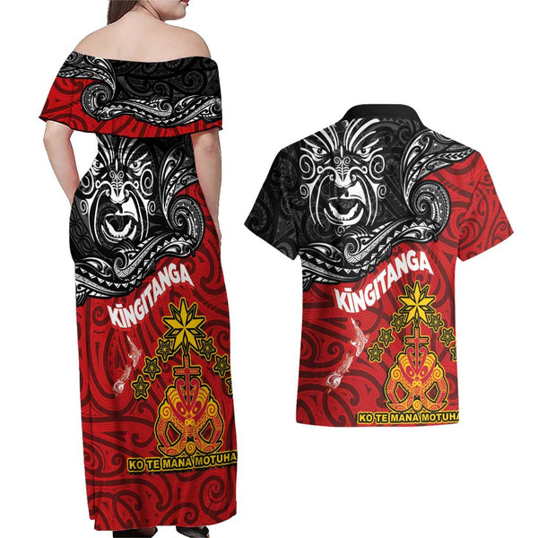 The Kingitanga - Maori King Movement Couples Matching Off Shoulder Maxi ...