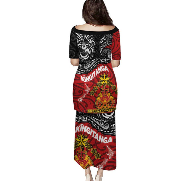 Maori King Movement Puletasi Ko Te Mana Motuhake Emblem with Moko and ...