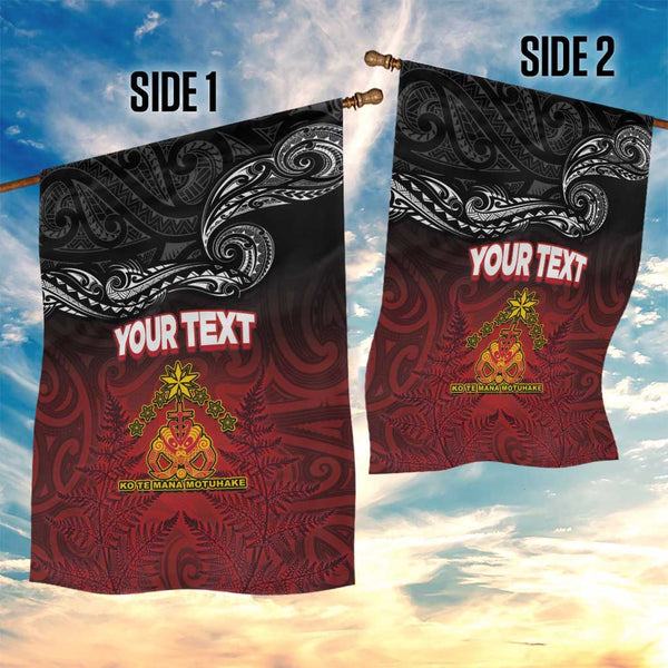Personalised Maori King Movement Garden Flag Ko Te Mana Motuhake Emblem ...