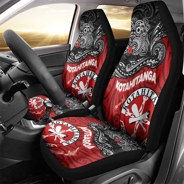 Maori Kotahitanga Car Seat Cover Aotearoa Spirit with Maori Mask and ...