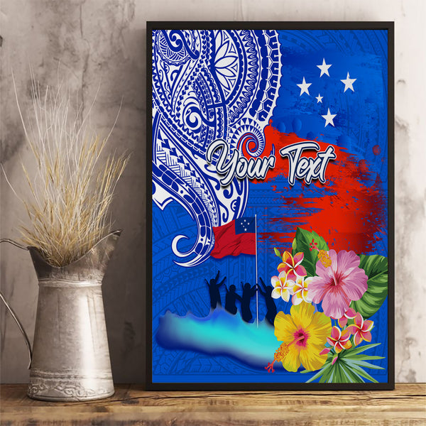 Personalised Samoa 62nd Anniversary Independence Day Canvas Wall Art ...