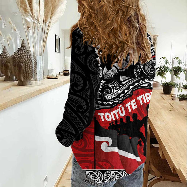 Aotearoa Toitu Te Tiriti Women Casual Shirt Honoring Te Tiriti o ...
