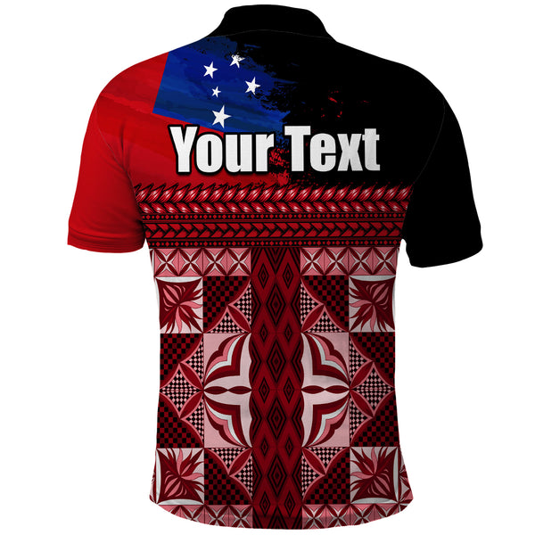 Samoa Flag Day Polo Shirt Siapo Pattern and Ula Fala LT03