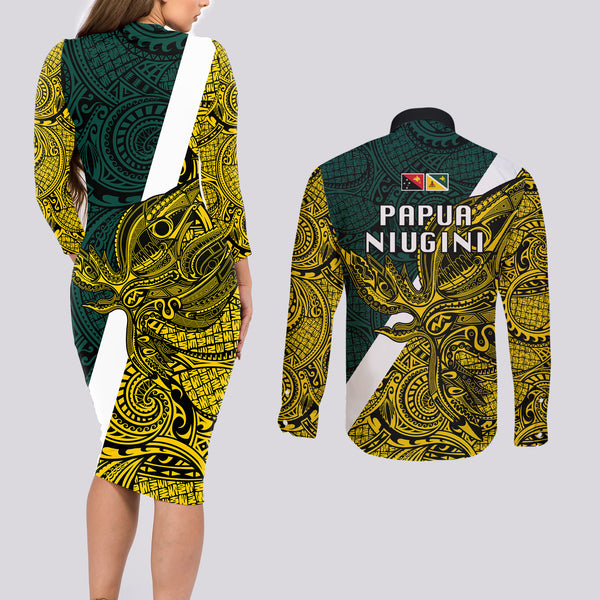 Papua New Guinea Jiwaka Province Couples Matching Long Sleeve Bodycon ...