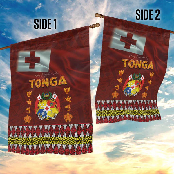 Tonga Independence Day Garden Flag National Flag and Emblem with Ngatu ...