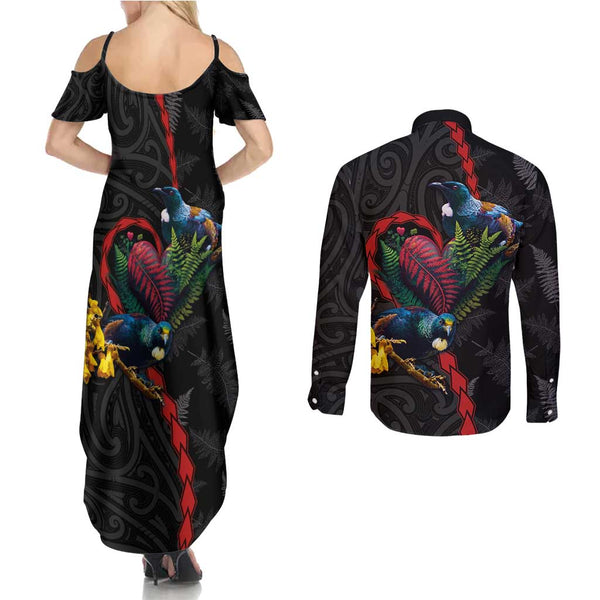 New Zealand Tui Birds Love Couple Couples Matching Summer Maxi Dress ...