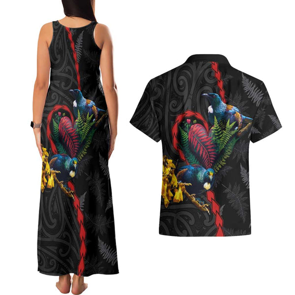 New Zealand Tui Birds Love Couple Couples Matching Tank Maxi Dress and ...