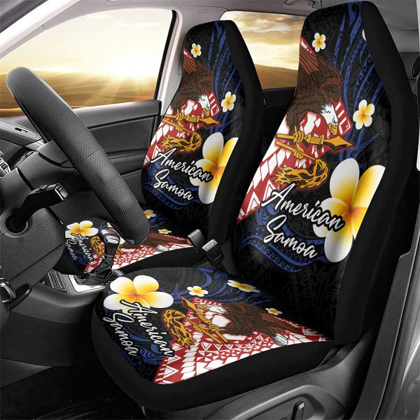 American Samoa Flag Day Car Seat Cover Polynesian Tatau Art And