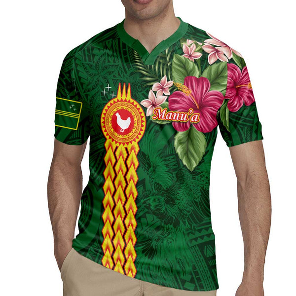 Personalised Manuʻa Islands Rugby Jersey Polynesian Style with Rooster ...