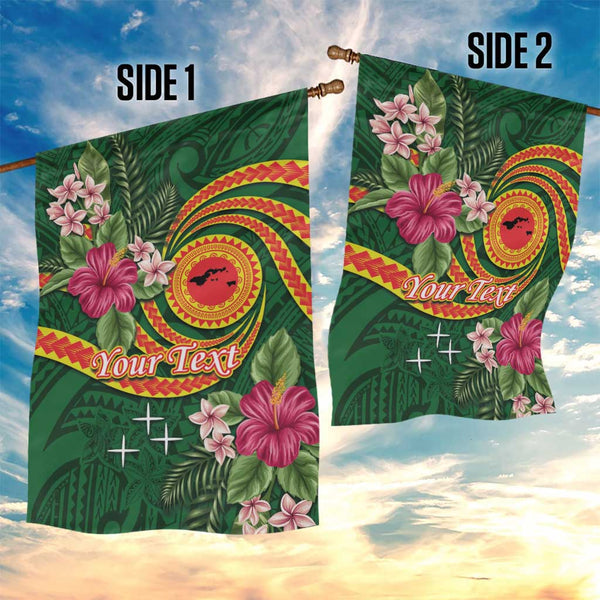 Personalised Manuʻa Islands Garden Flag Polynesian Art Tattoo Style and ...