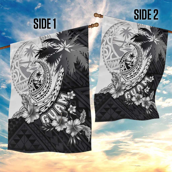 Hafa Adai Guam Garden Flag Polynesian Palm Tree Tattoo Hibiscus and ...
