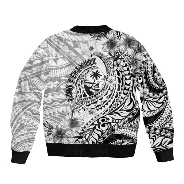 Guam-Land of the Chamorro Sleeve Zip Bomber Jacket Polynesian Tattoo ...
