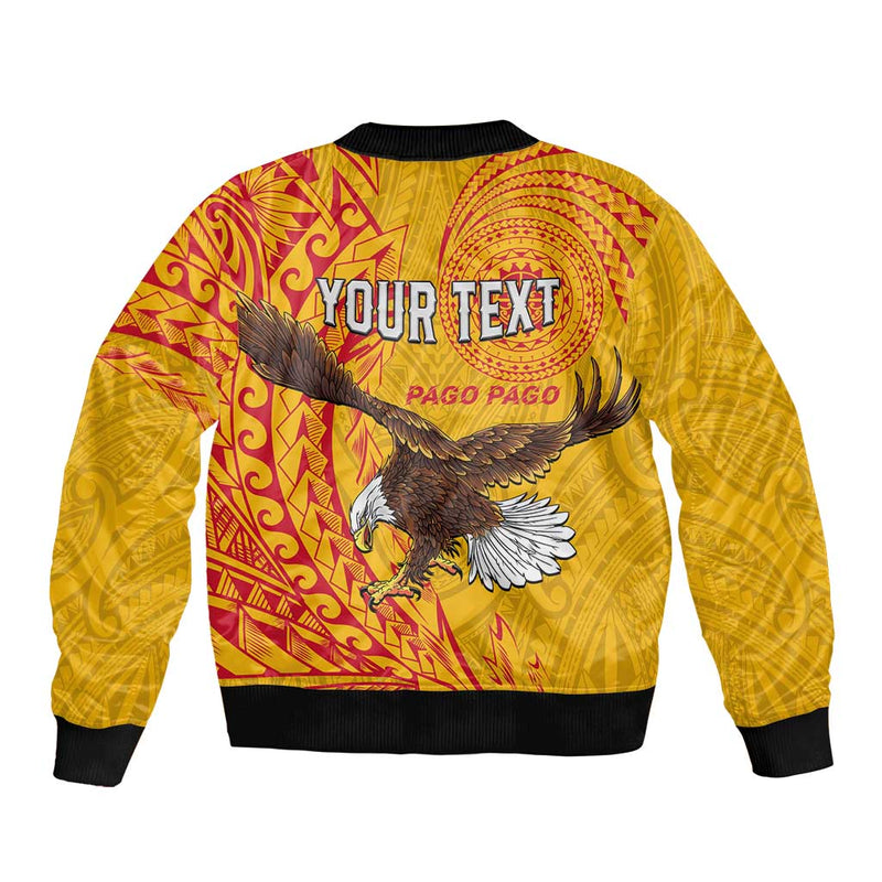Personalised American Samoa Flag Day Bomber Jacket Fautasi Race Pago ...