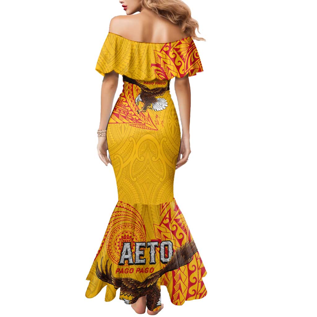 Personalised American Samoa Flag Day Mermaid Dress Fautasi Race Pago ...