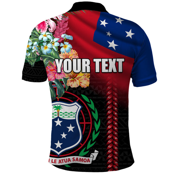 Personalised Samoa Indenpendence Day Polo Shirt Tropical Samoan Coat of ...