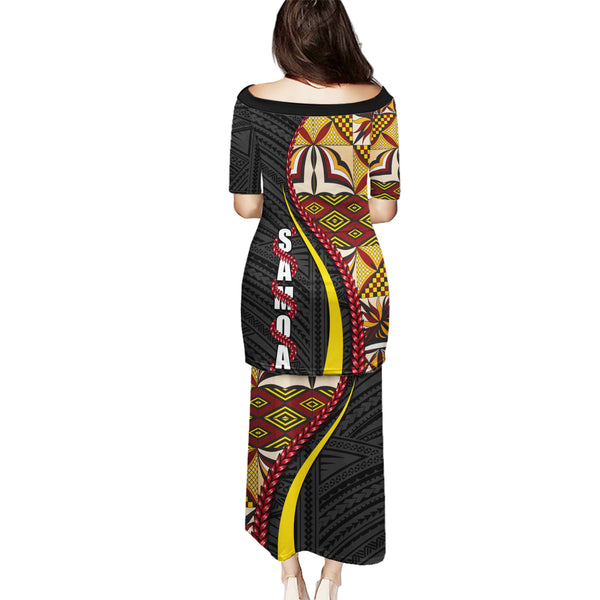 Samoa Siapo Ula Fala Puletasi Polynesian Tribal Pattern LT03