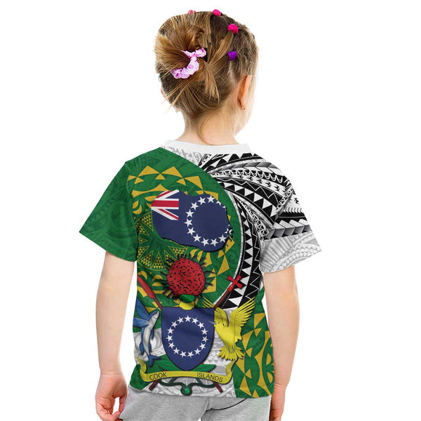 Cook Islands Independence Day Kid T Shirt National Flag and Emblem with ...