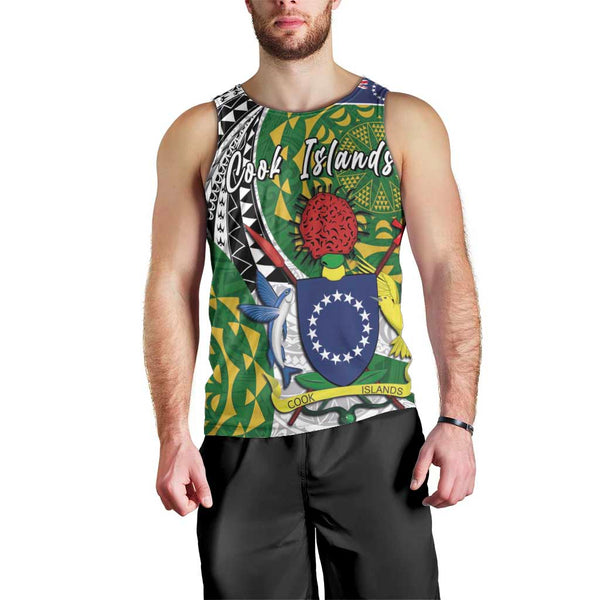 Cook Islands Independence Day Men Tank Top National Flag and Emblem ...